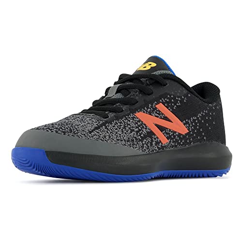 New Balance Boy's 996 V4 Tennis Shoe, Black/Grey, 4 Wide Big Kid