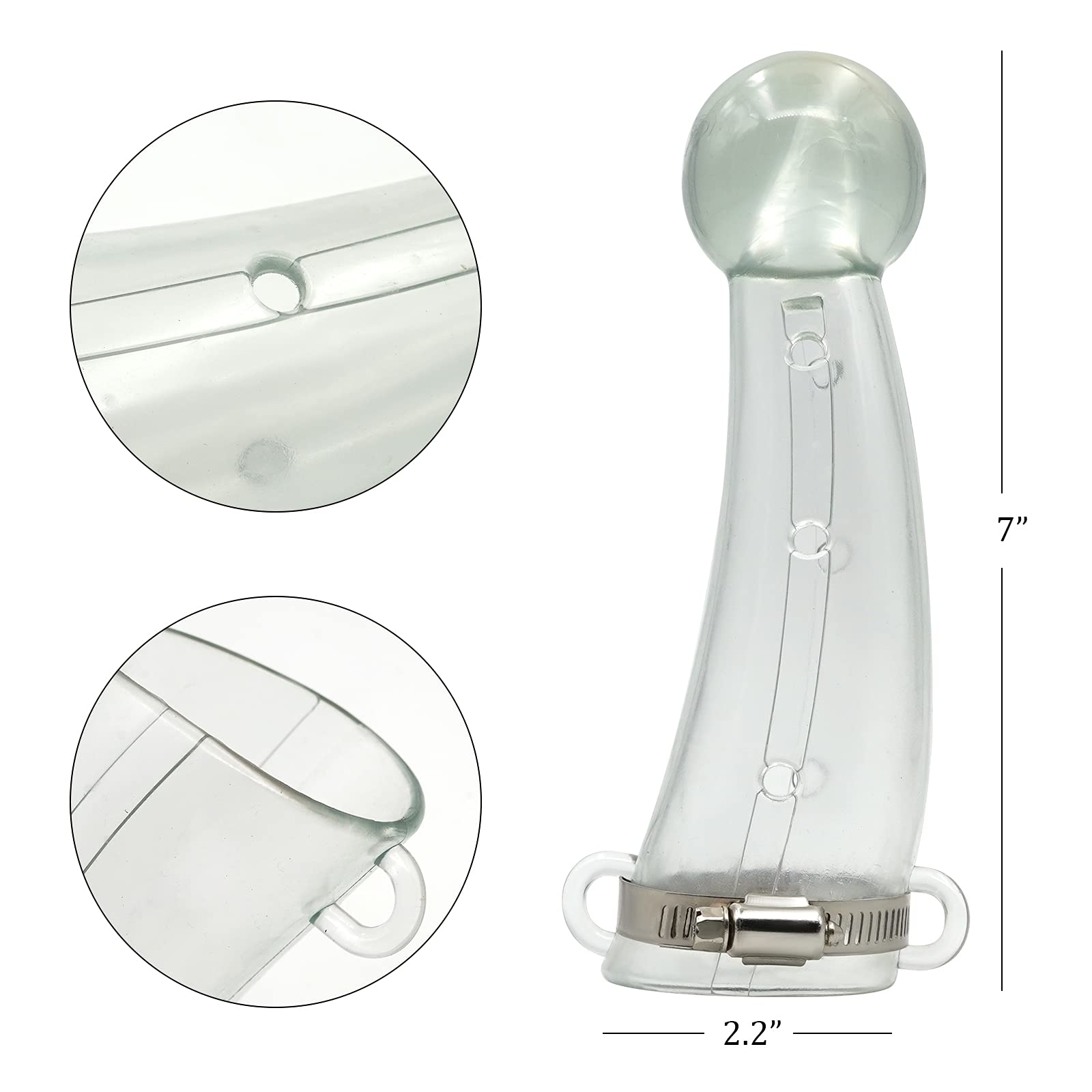 NOMALSilicone Cattle Horn Protector Cattle Bull Cow Horn Anti-Fight Protective Cover Round Corner 2 Pack