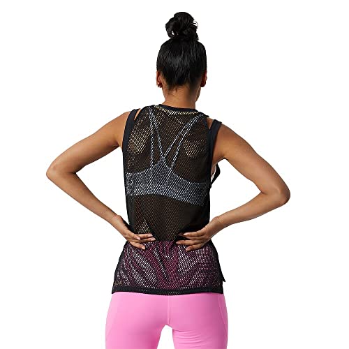 New Balance Women's Relentless Fashion Sweat Tank, Black, Large