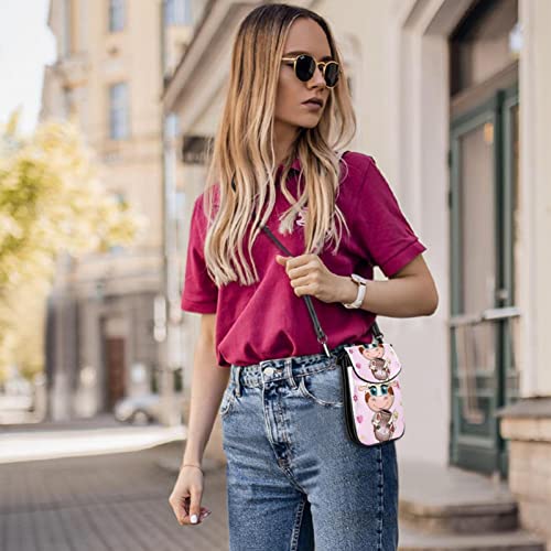Small Crossbody Bag Cow And Milk Cell Phone Purse Wallet