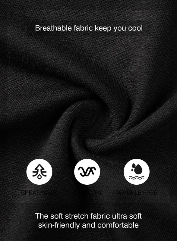 JMIERR Men's 3 Pack Cotton Hipster Hip Hop Longline Crewneck T-Shirt, Short Sleeve Gym Workout Athletic T Shirts for men Pack,M, Black/Black/Black