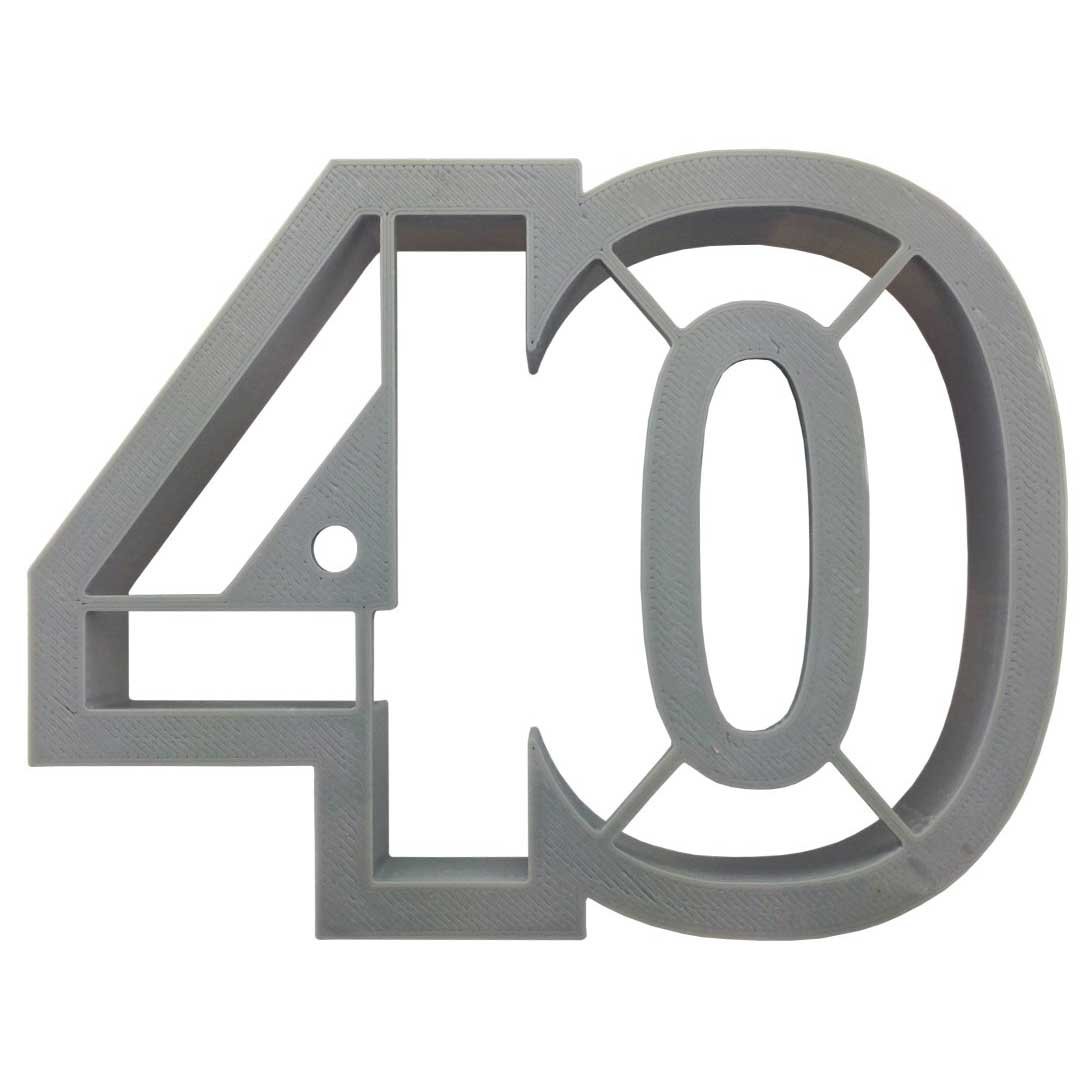 Number 40 Cookie Cutter 4 Inch - Hand Made in the USA