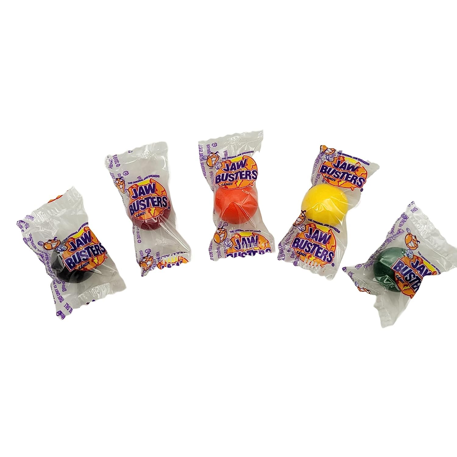 Jaw Busters - Original Ferrara Jawbreakers Assorted Fruit Flavored Bulk Hard Candy - Individually Wrapped Bulk Party Pack - 2 Pound