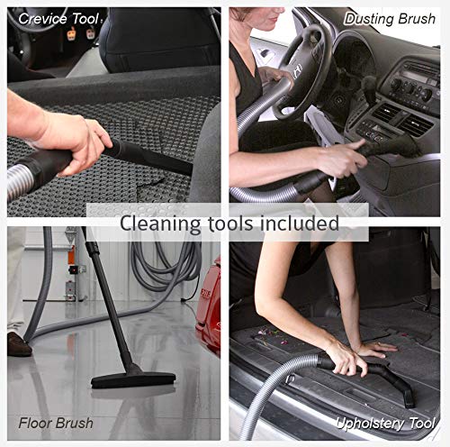 VacuMaid GV50 Wall Mounted Garage and Car Vacuum with 50 ft hose and Tools