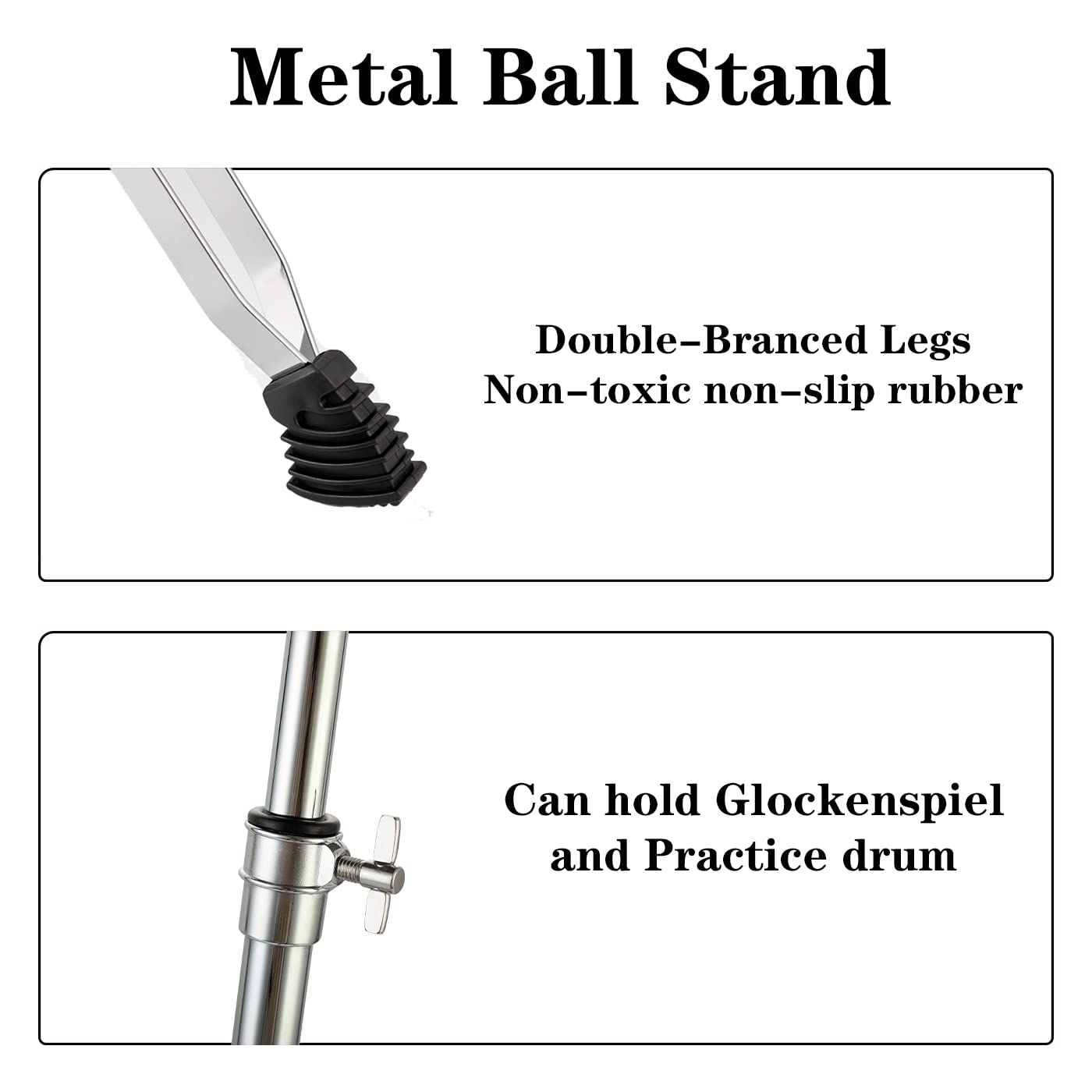 MIRIO Glockenspiel 32 Notes, Violet Xylophone Percussion Bell Kit for Student, Adult, with 8" Drum Practice Pad, Mallets, Adjustable Height Frame, Music Stand and Carrying Case