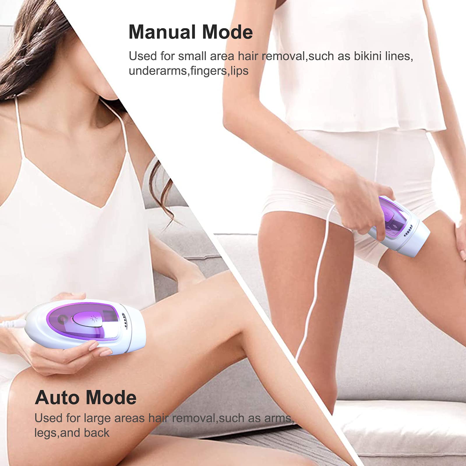 Laser hair removal for Women,Permanent Hair Removal Device with 999900 flashes. (purple)