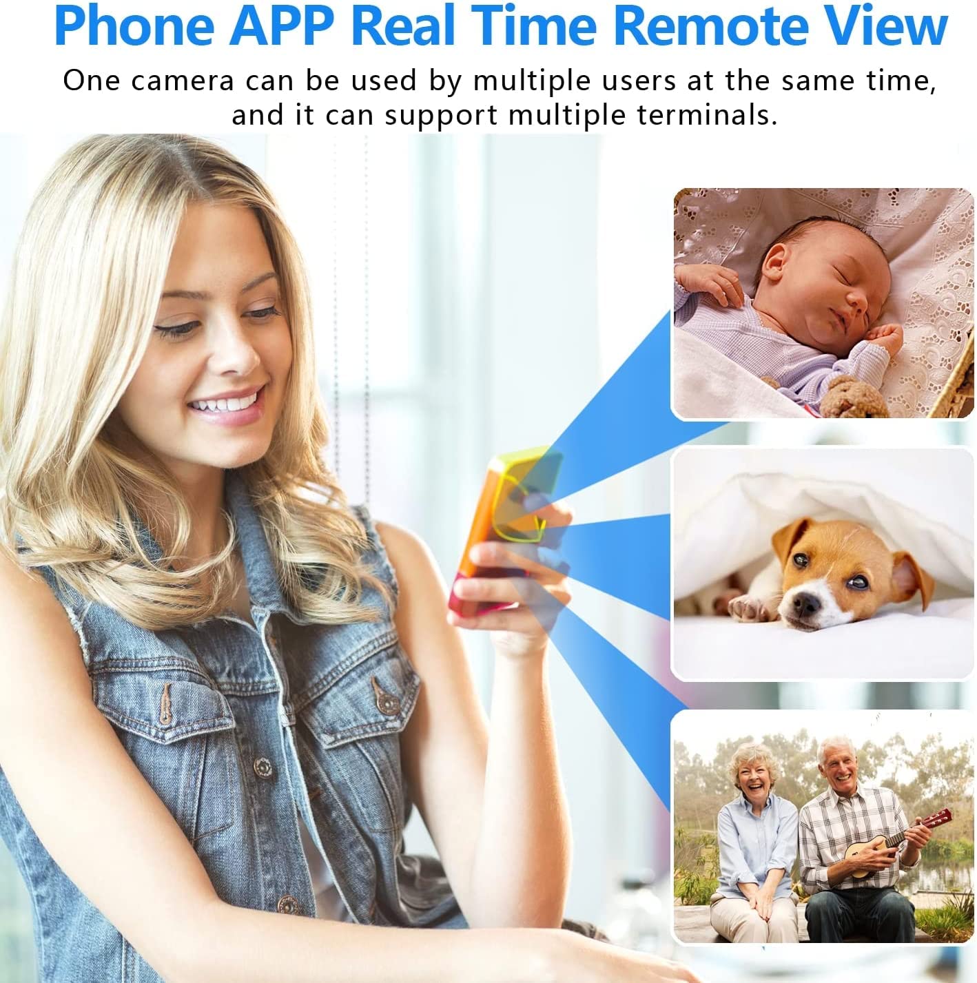 Xpvezl Smaller 2.4GHz WiFi Camera 1080P HD Smart Home Camera Dome IP Surveillance Camera Motion Detection&Night Vision Indoor App Cellphone Control No Battery Type