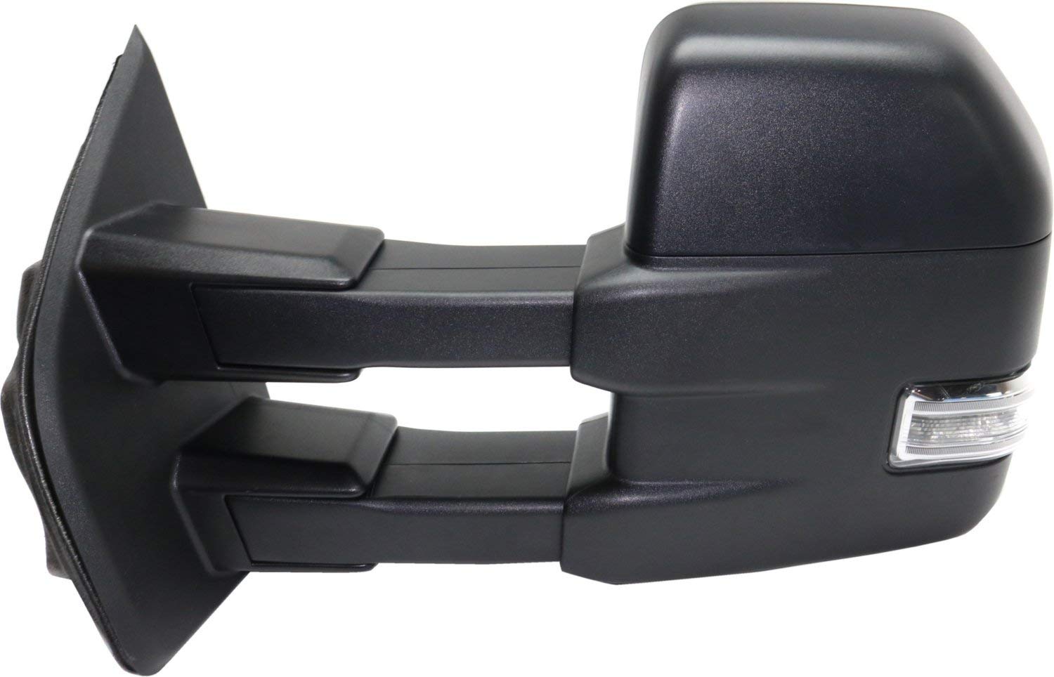 Kool Vue Power Heated Towing Mirrors for Ford F-150 2015-2018 Power Fold With Signal Light, Blind Spot Light, Memory & Puddle Lamp; Without Auto-Dimming Textured Pair
