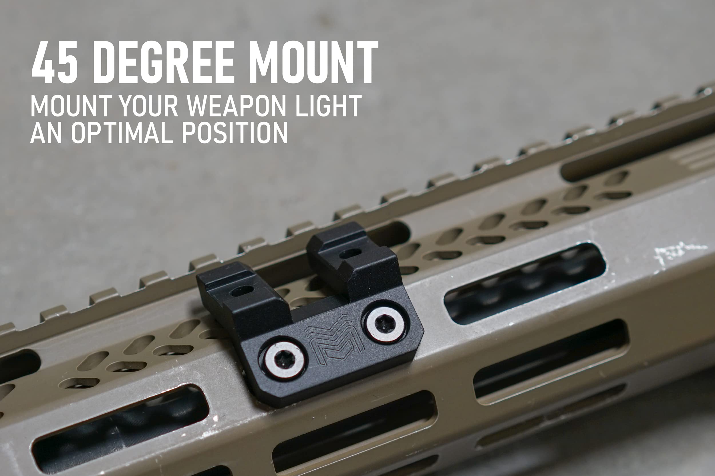 Monstrum Scout Light Mount Series | Compatible with Surefire M300/M600 Series/Streamlight Protac Series | M-LOK 45 Degree Offset