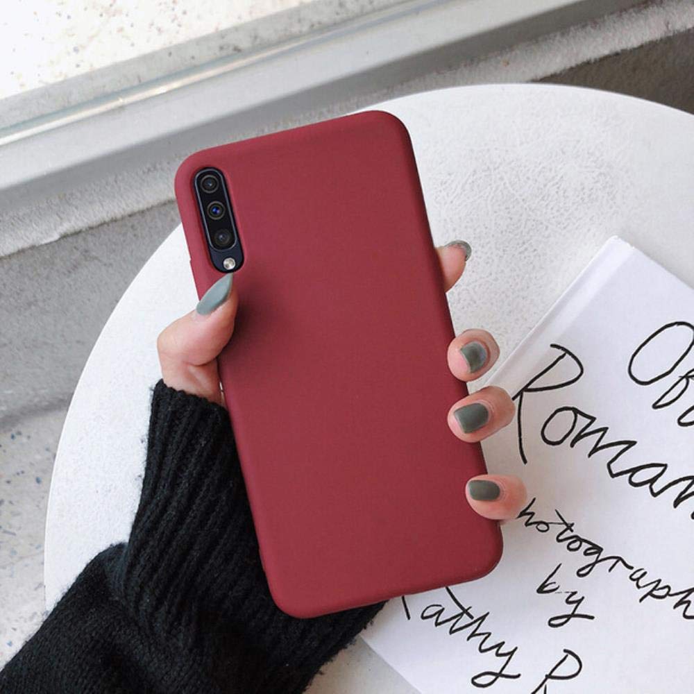 KABIOU Phone Case for Samsung Galaxy a50 a70 a71 a51 a40 s8 s10e s9 Plus a10 a30 a20 m10 Note 9 10 8 a7 a8 2018 s7 Edge Cover,Wine red,for S8