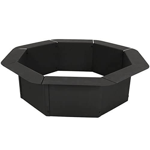 Sunnydaze 2.2mm Thick Steel Above-/In-Ground Octagon Fire Pit Insert - 38 Inches W