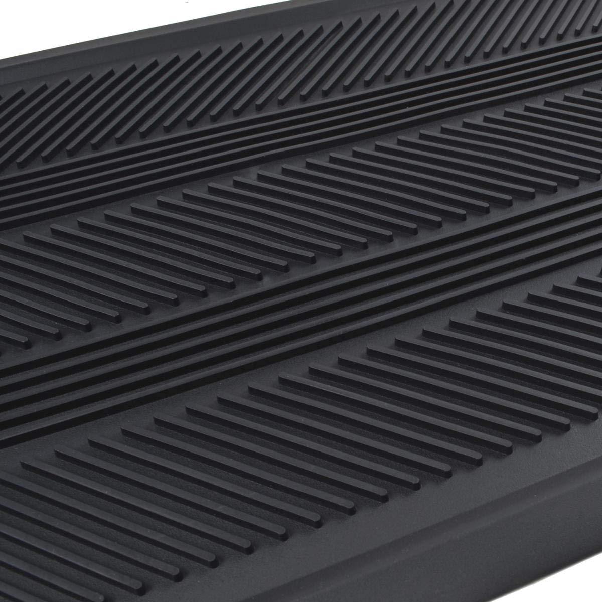 Motor Trend Rear Seat Runner, Rubber Floor Mat Liner for 2nd or 3rd Row Car SUV Van, Durable Heavy Duty Polymerized Latex Full Interior Protection, Beige