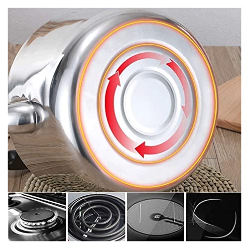 XENITE Classic Kettle Whistling Kettle for Gas Hob Stainless Steel Whistle Teapot, Ergonomic Handle, 4-8L Large Capacity Household Teapot for Kettle Kitchen Induction Hob Kettle Teapots