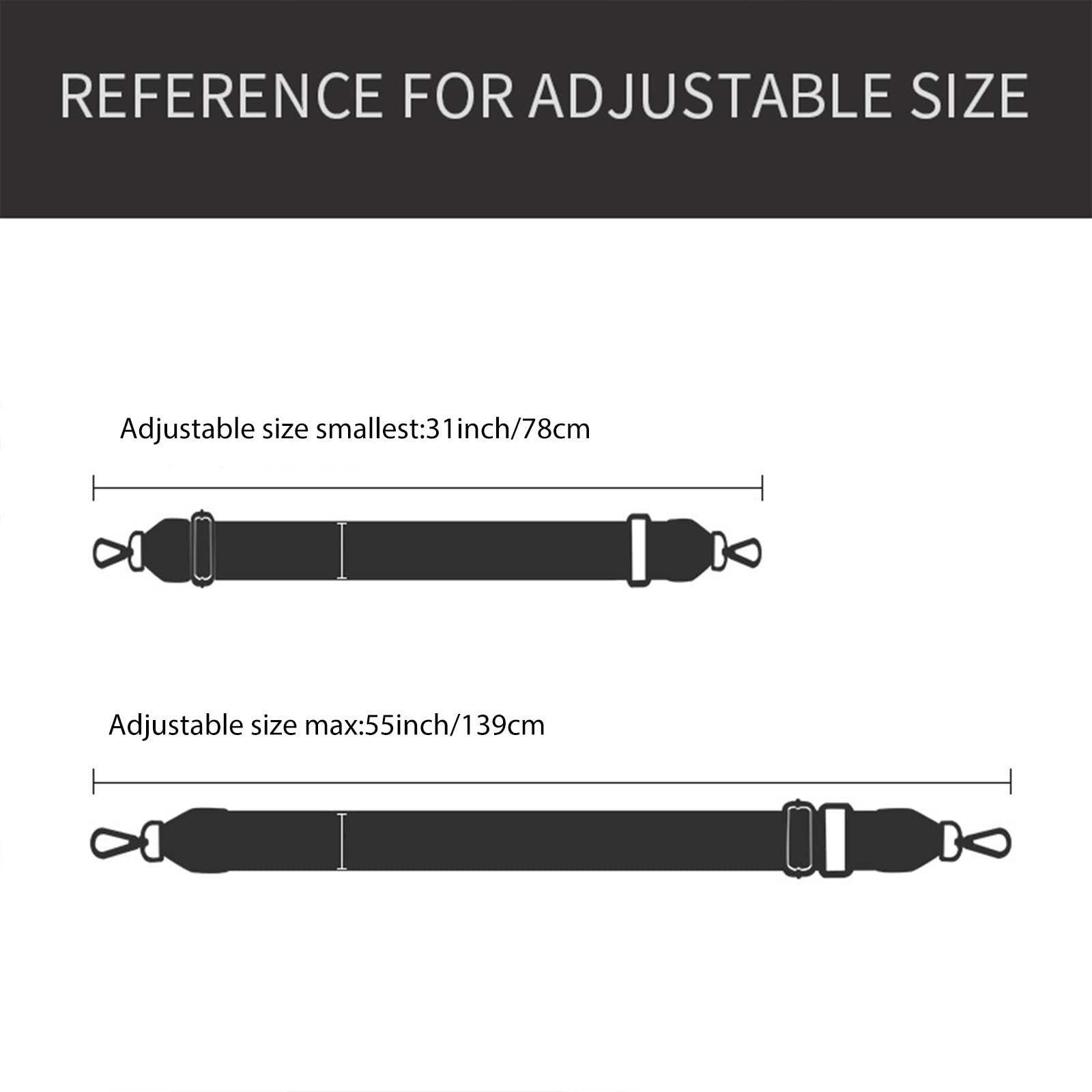 Purse Strap 31"-55" Adjustable Purse Straps Replacement Crossbody Straps Retro Jacquard Geometric Patterns Crossbody Bag Straps for Handbag,Crossbody Bags,Shoulder Bags Accessories (B)