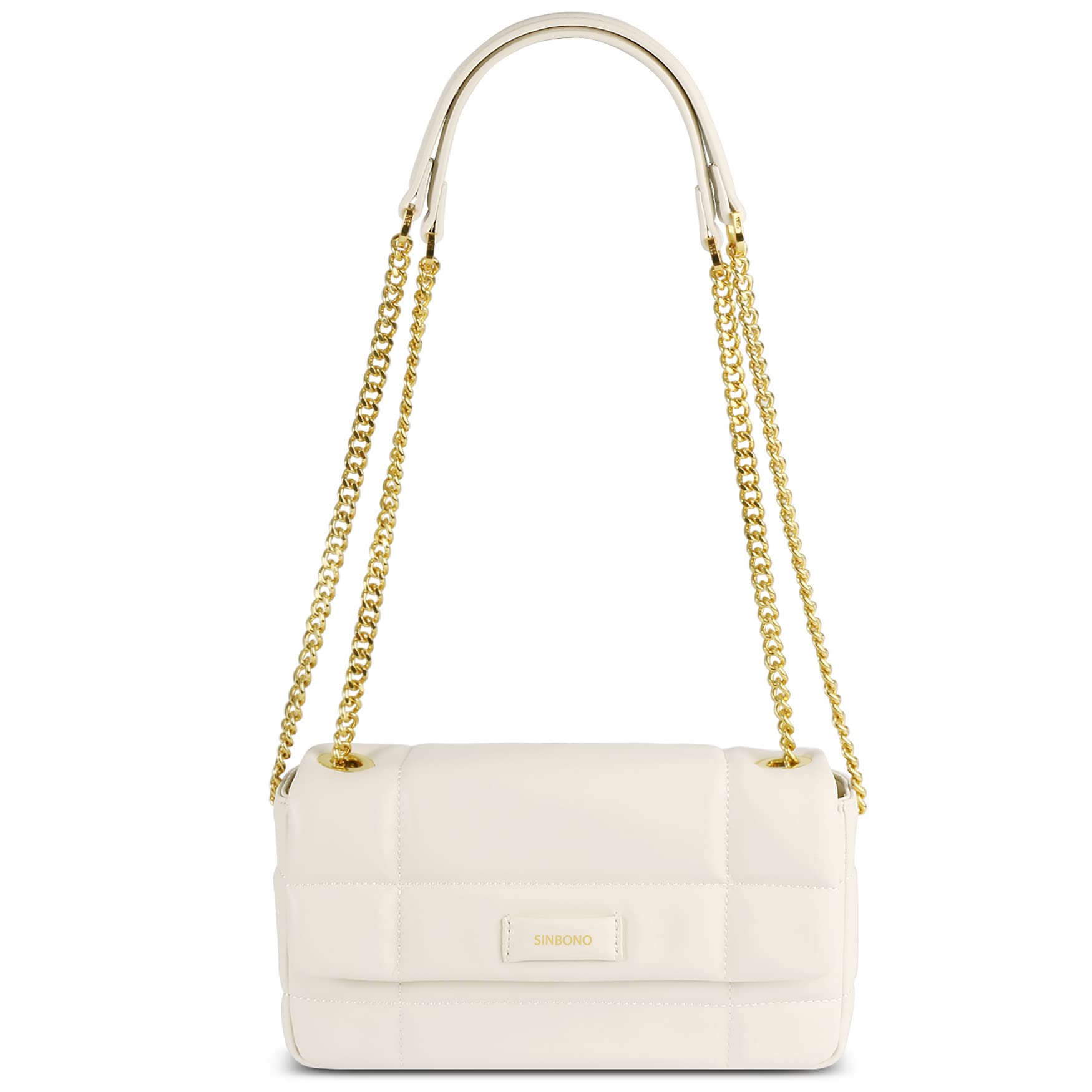 SINBONO Women Crossbody Bag, Alyssa Soft Quilted Shoulder Bags Small Purse with Magnetic Closure