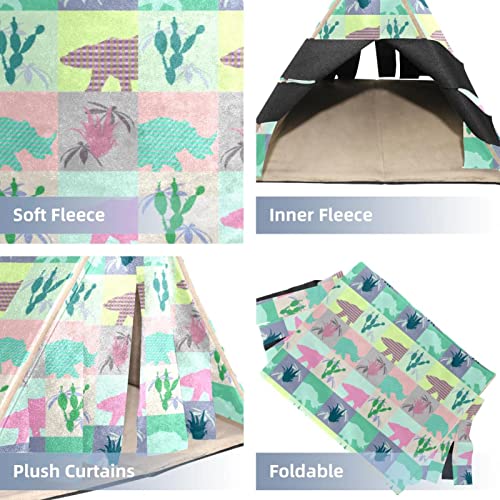 Y-DSIWX Guinea Pig Hideout Cozy Hamster House Cave for Bunny Chinchilla Hedgehog Small Animal Checkerboard Animals