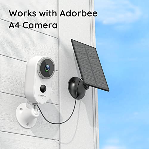 Solar Panel Camera USB Charger: 5v Outdoor Panels Charging Security Wireless Cameras via Micro USB Port - Power Supply for Weatherproof Outside Rechargeable adorcam Surveillance Camera
