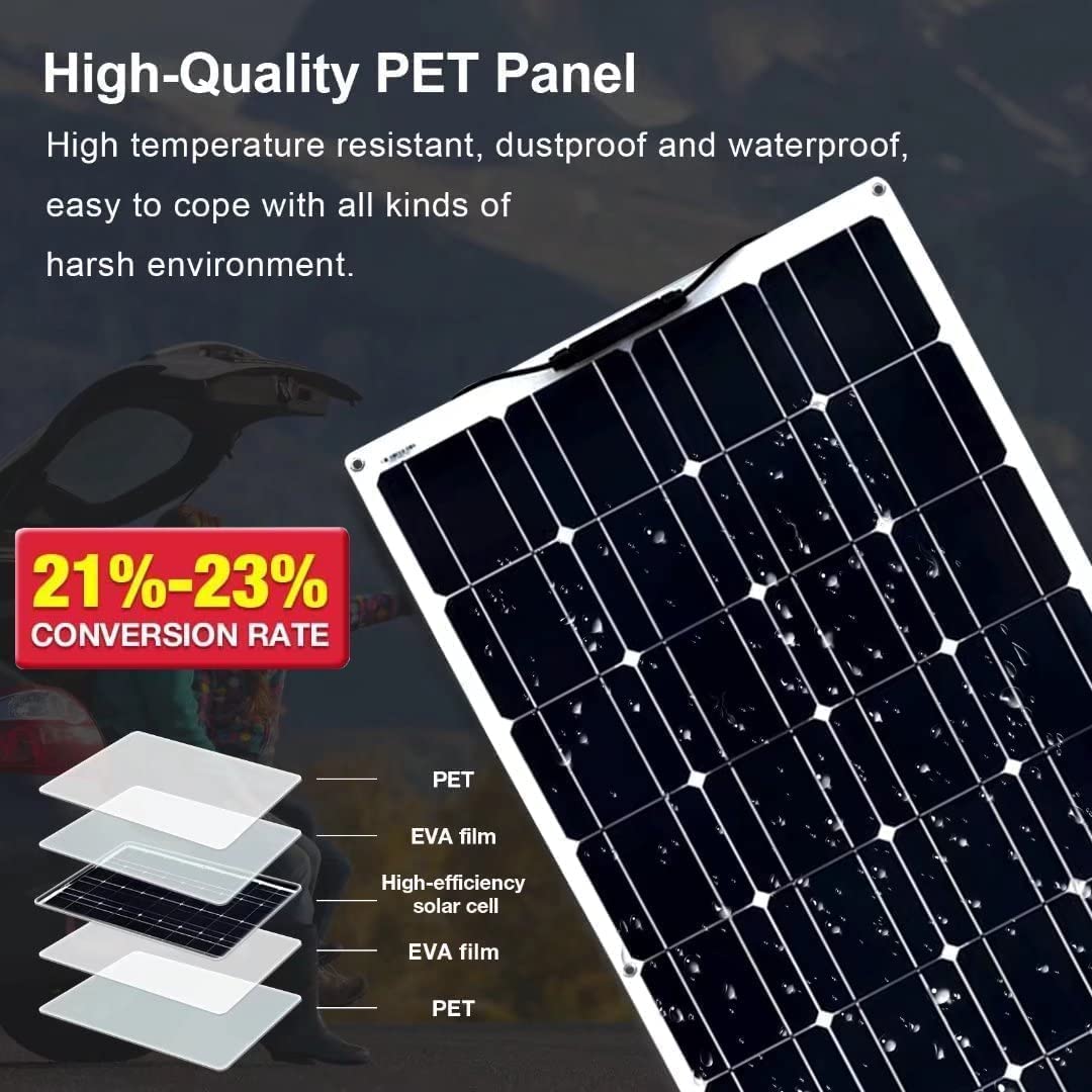 LOPMQRV 1800 Watt Solar Panel Kit, with 2pcs car Inverter and 2pcs 40A Charge Controller 4 × 450 Watt Monocrystalline Solar Panel for 12-48V Battery Charging Car Battery