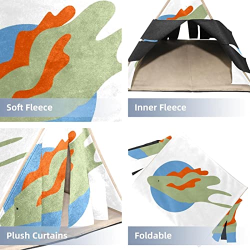Y-DSIWX Guinea Pig Hideout House Bed, Art Pattern Rabbit Cave, Squirrel Chinchilla Hamster Hedgehog Nest Cage