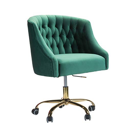 Lydia Tufted Velvet Upholstery Task Chair for Home Office-Green