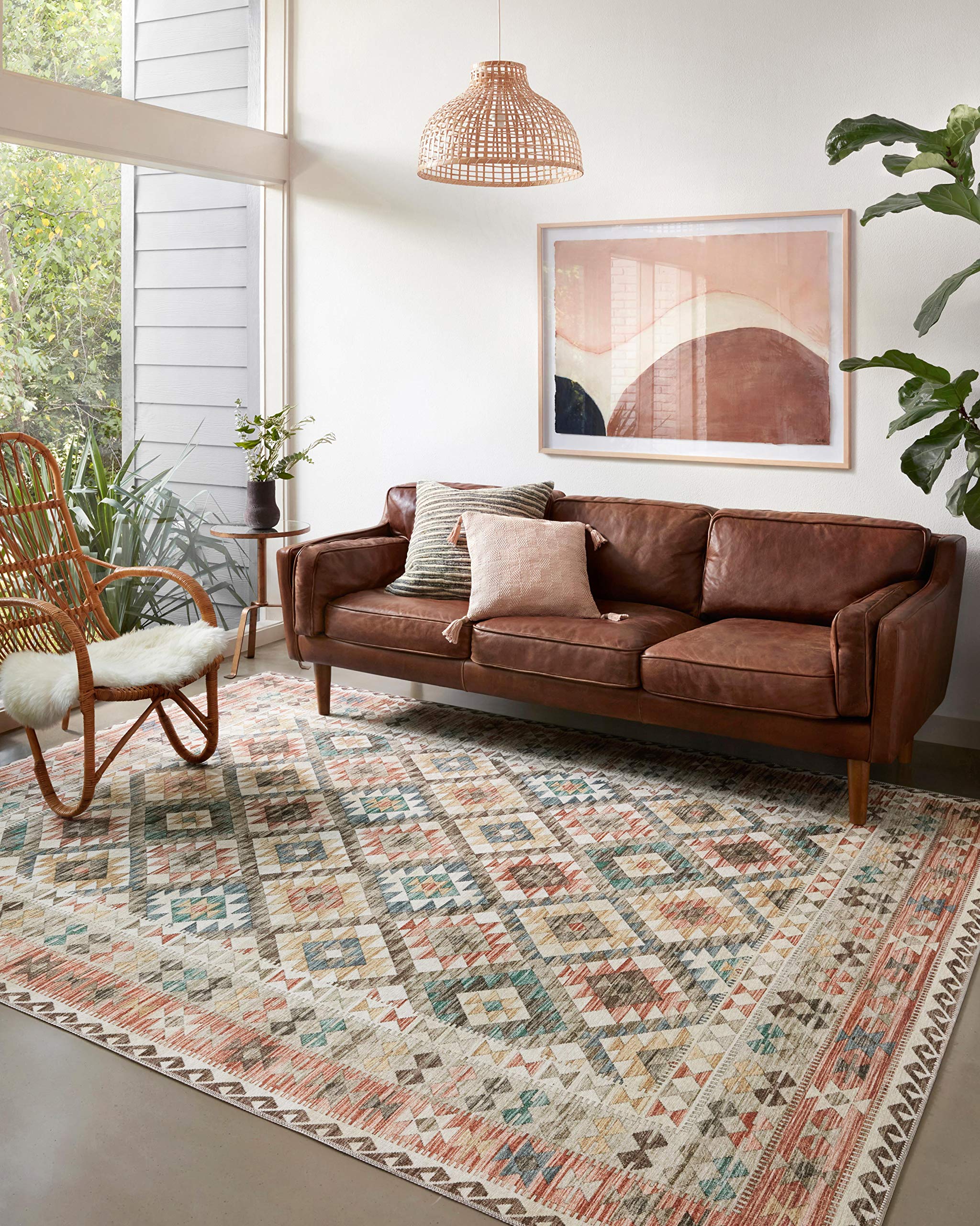 Loloi II Zion Ivory/Multi 7'-6" x 9'-6" Area Rug
