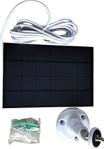 Solar Panel for Camera 3.3W Powered Surveillance Cam 10ft Charging Cable 5V microUSB Port