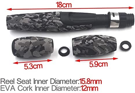 MNFT 1Set Cork Split Grip Rod Handle Kit Baitcast Fishing Rod Building and Repair Tackle with Plastic Reel Seat D149 0