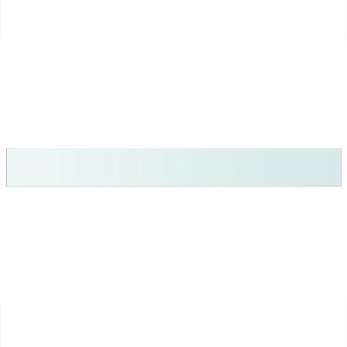 SunshineFace Glass Shelf Tempered Glass Shelf Panel, Modern Display Shelf Floating Shelves for Homes, Shops, 43.3"x4.7" (LxW), 0.3" Thick, Clear