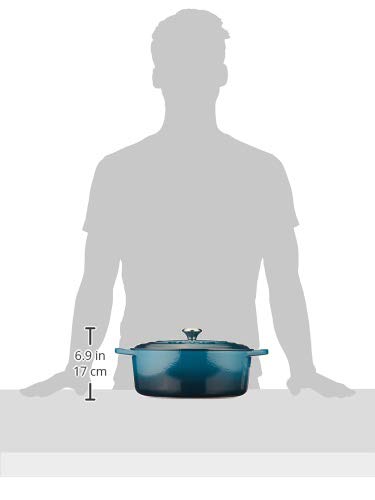 Le Creuset Enameled Cast Iron Signature Oval Dutch Oven, 8 qt., Deep Teal