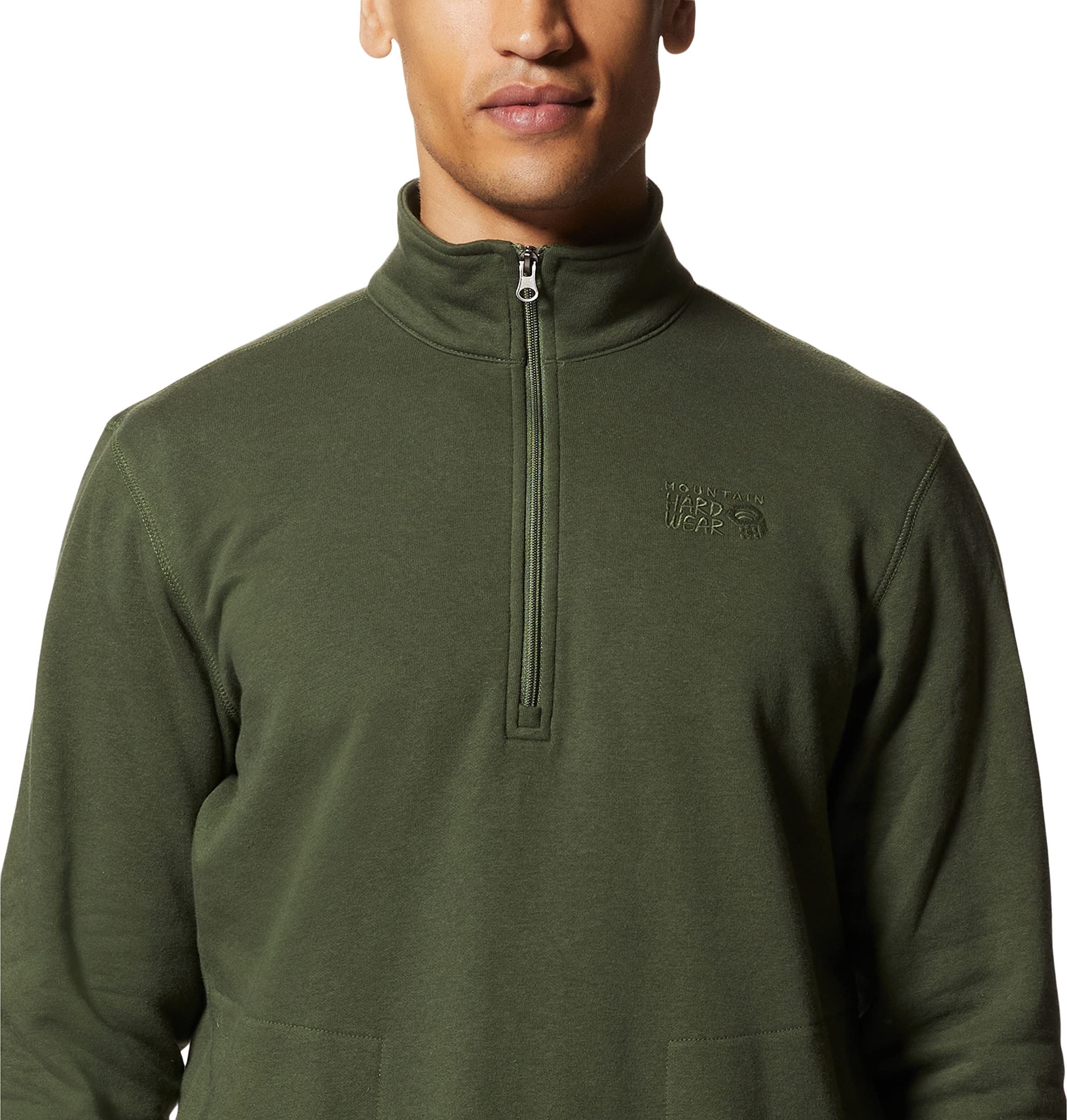 Mountain Hardwear MHW Logo 1/4 Zip, Surplus Green, XL
