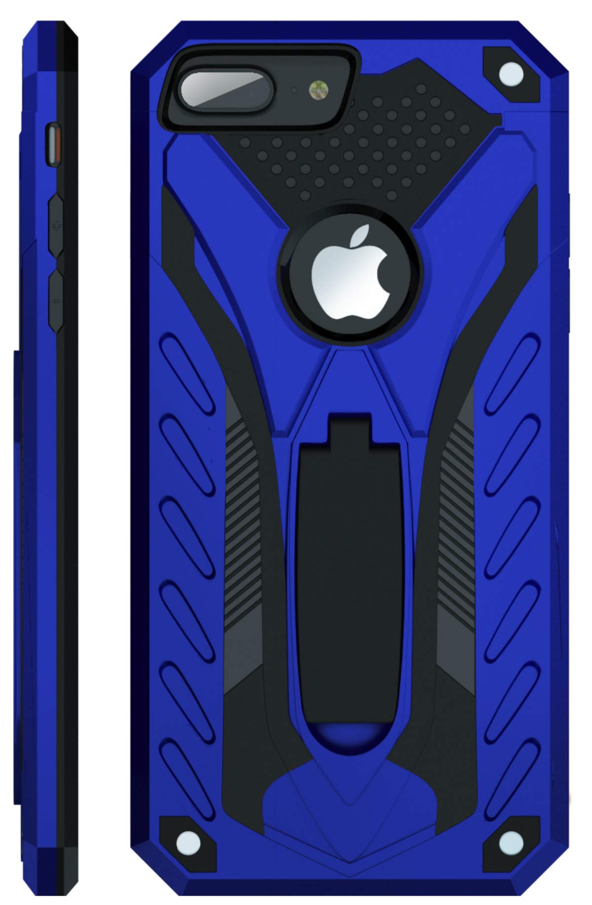 Kitoo Designed for iPhone 7 Plus Case with Kickstand, Military Grade 12ft. Drop Tested - Black