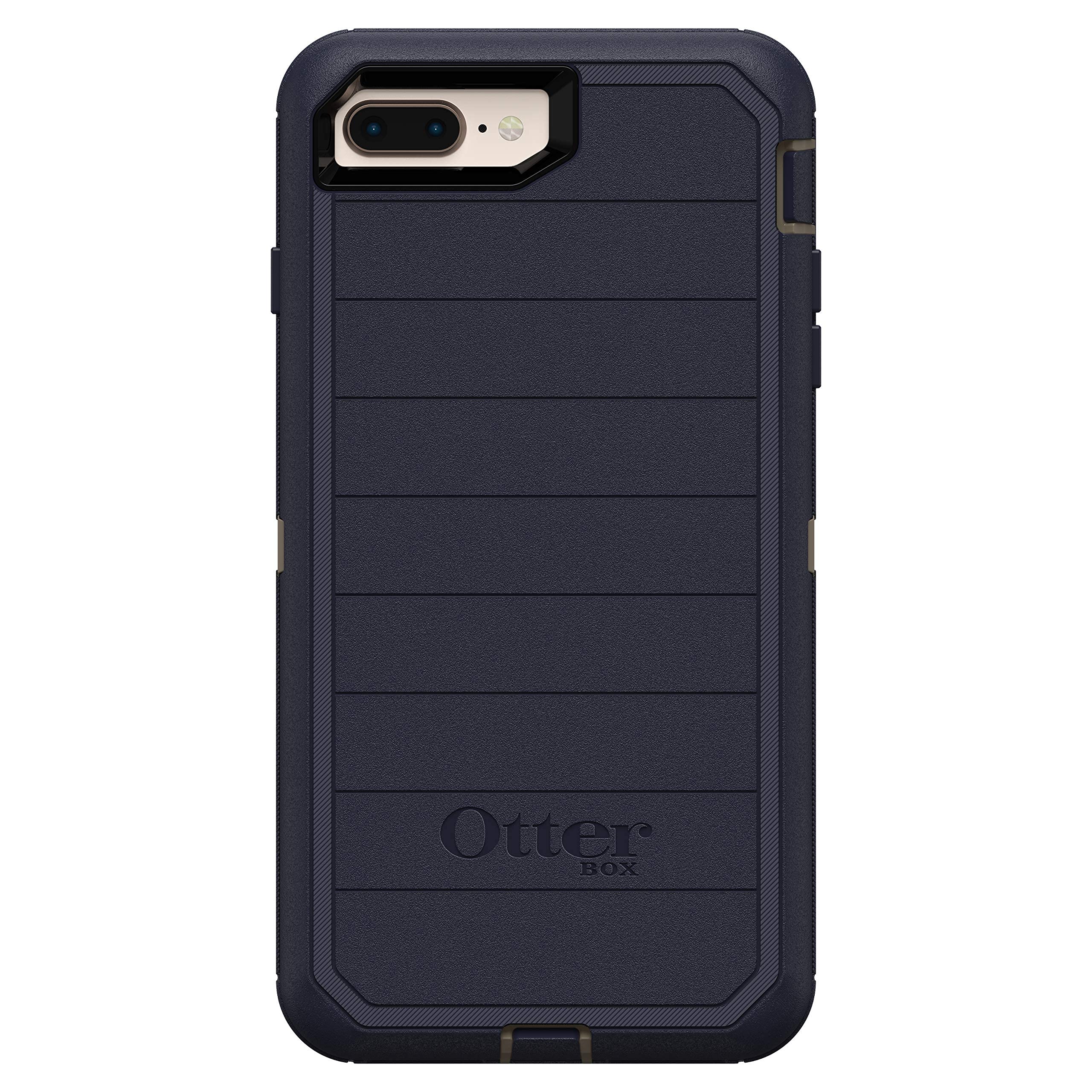 OtterBox Defender Series Rugged Case & Belt Clip Holster for iPhone 8 Plus & iPhone 7 Plus (ONLY) Non-Retail Packaging - Dark Lake - with Microbial Defense