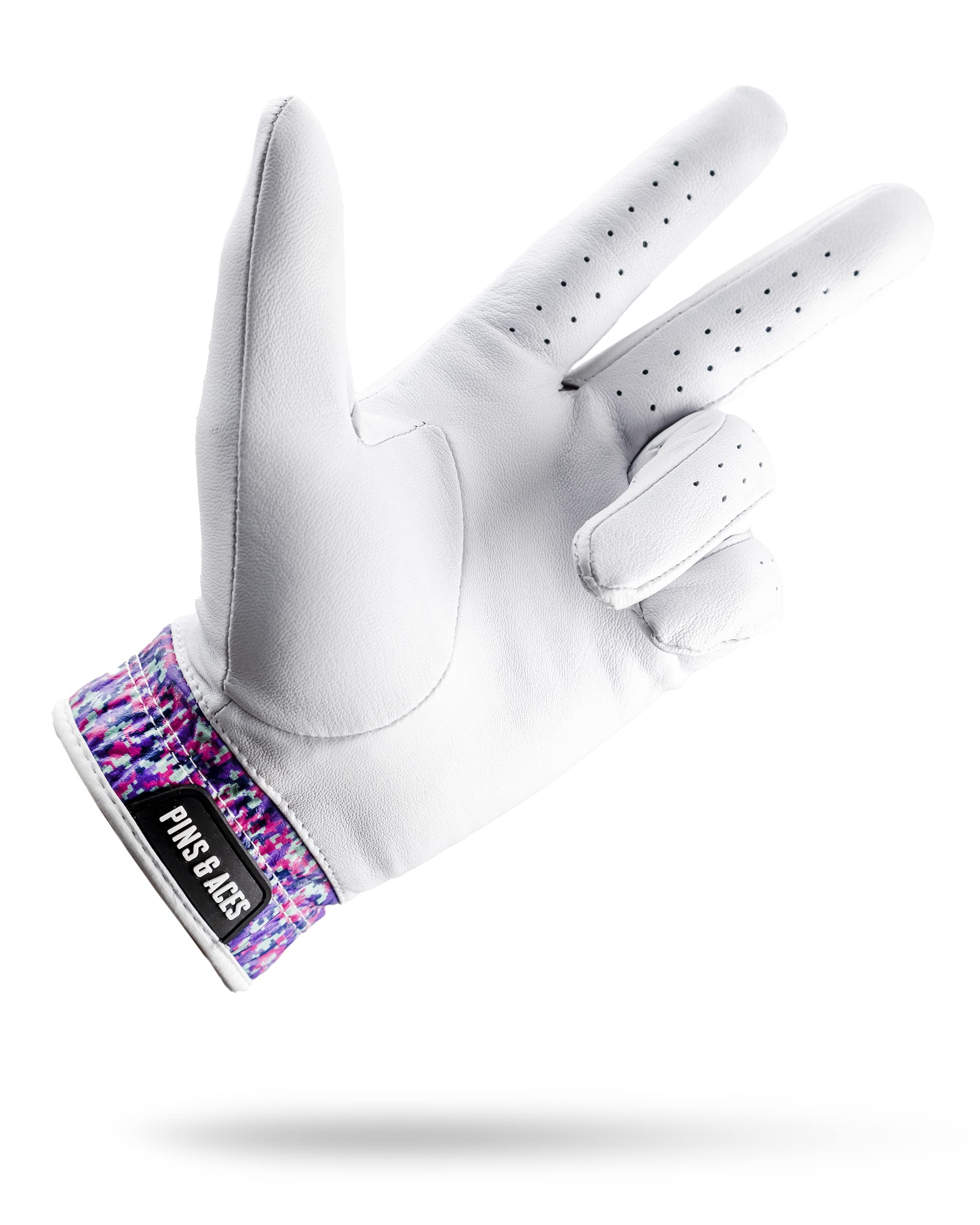 Pins & Aces - Vivid Camo Golf Glove Design - Premium AAA Cabretta Leather, Long-Lasting Durable Tour Glove for Men or Women - Premium Leather Golf Glove Left & Right Hand (Medium/Large, Right)