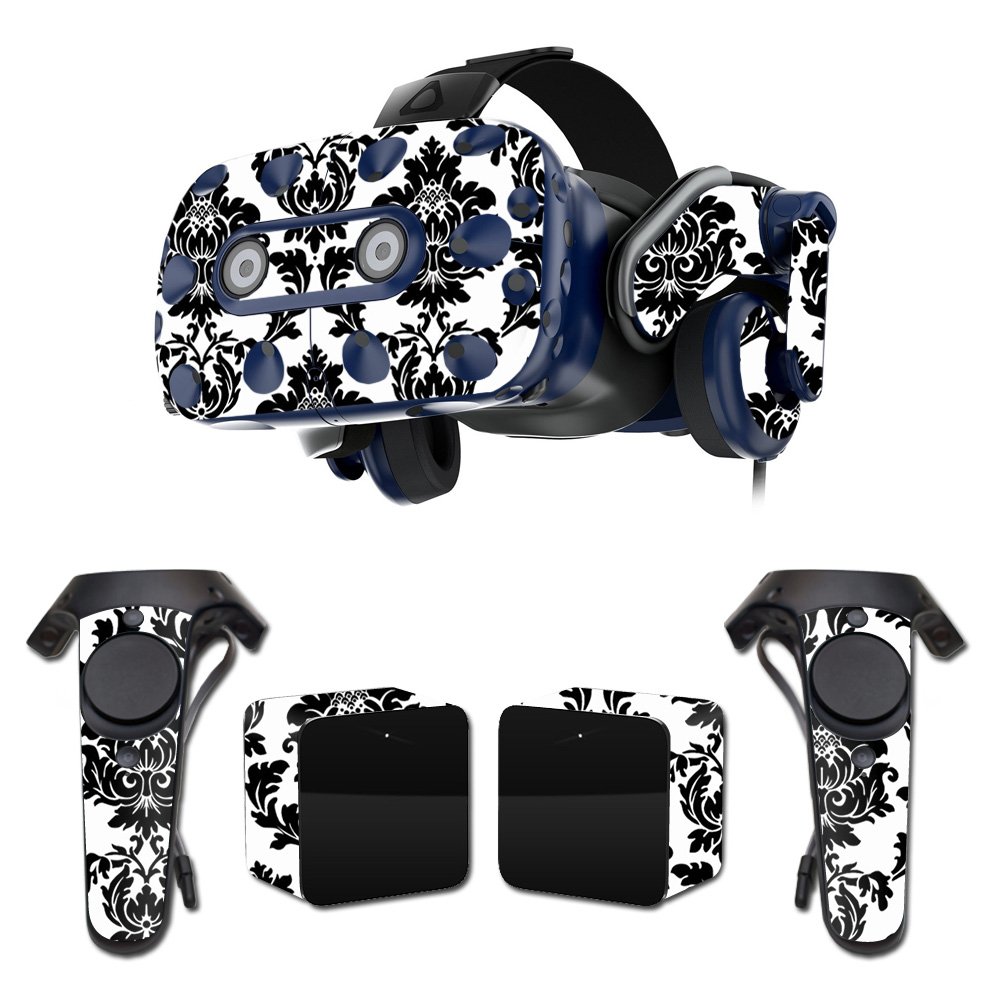 MightySkins Skin Compatible with HTC Vive Pro VR Headset - Vintage Damask | Protective, Durable, and Unique Vinyl Decal wrap Cover | Easy to Apply, Remove, and Change Styles | Made in The USA