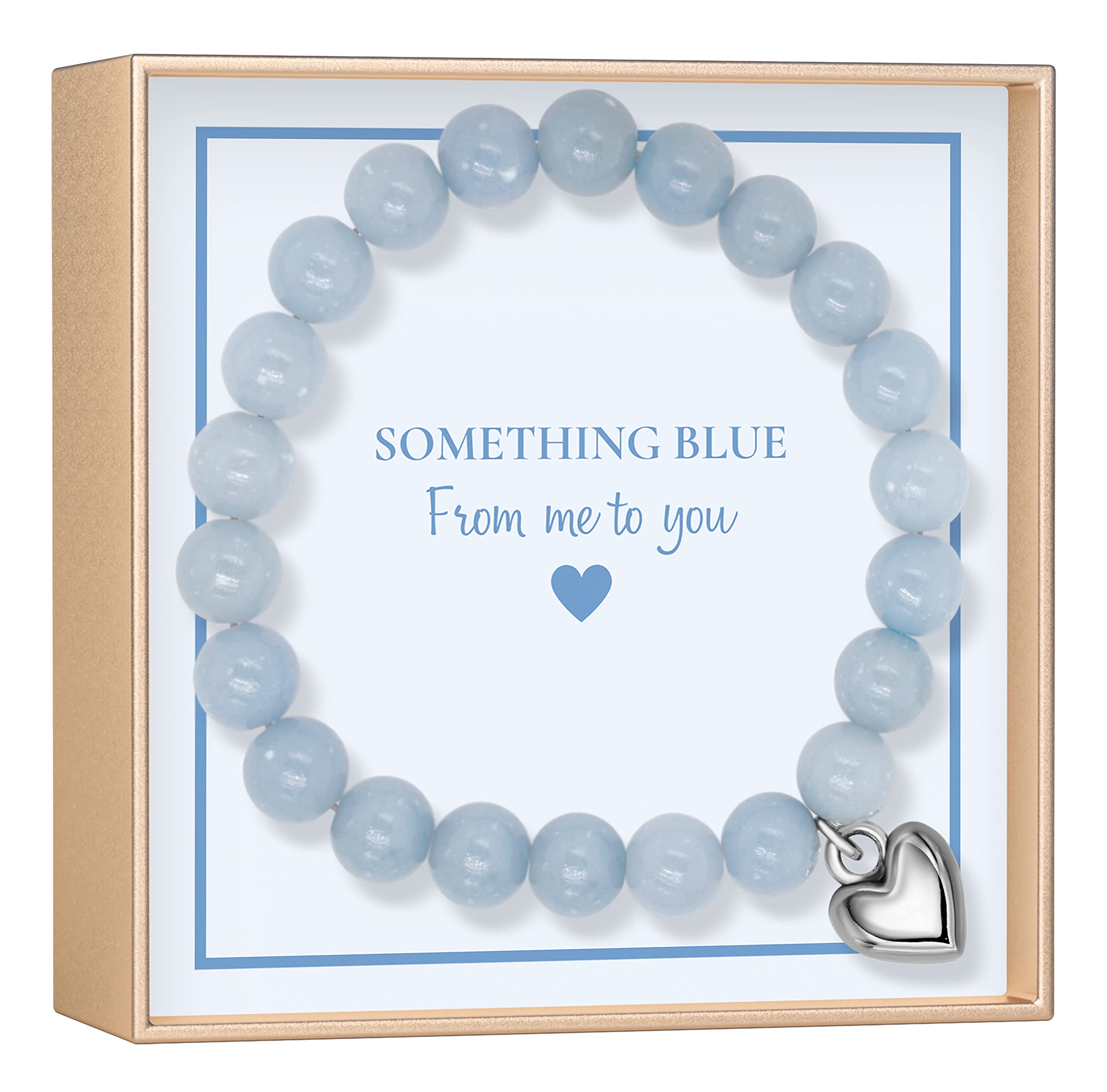 OLGAS GEMS Something Blue Gift for Bride on Wedding - Beautiful and Sentimental Bracelet for Bride & Meaningful Message Card - Something Blue for Bride