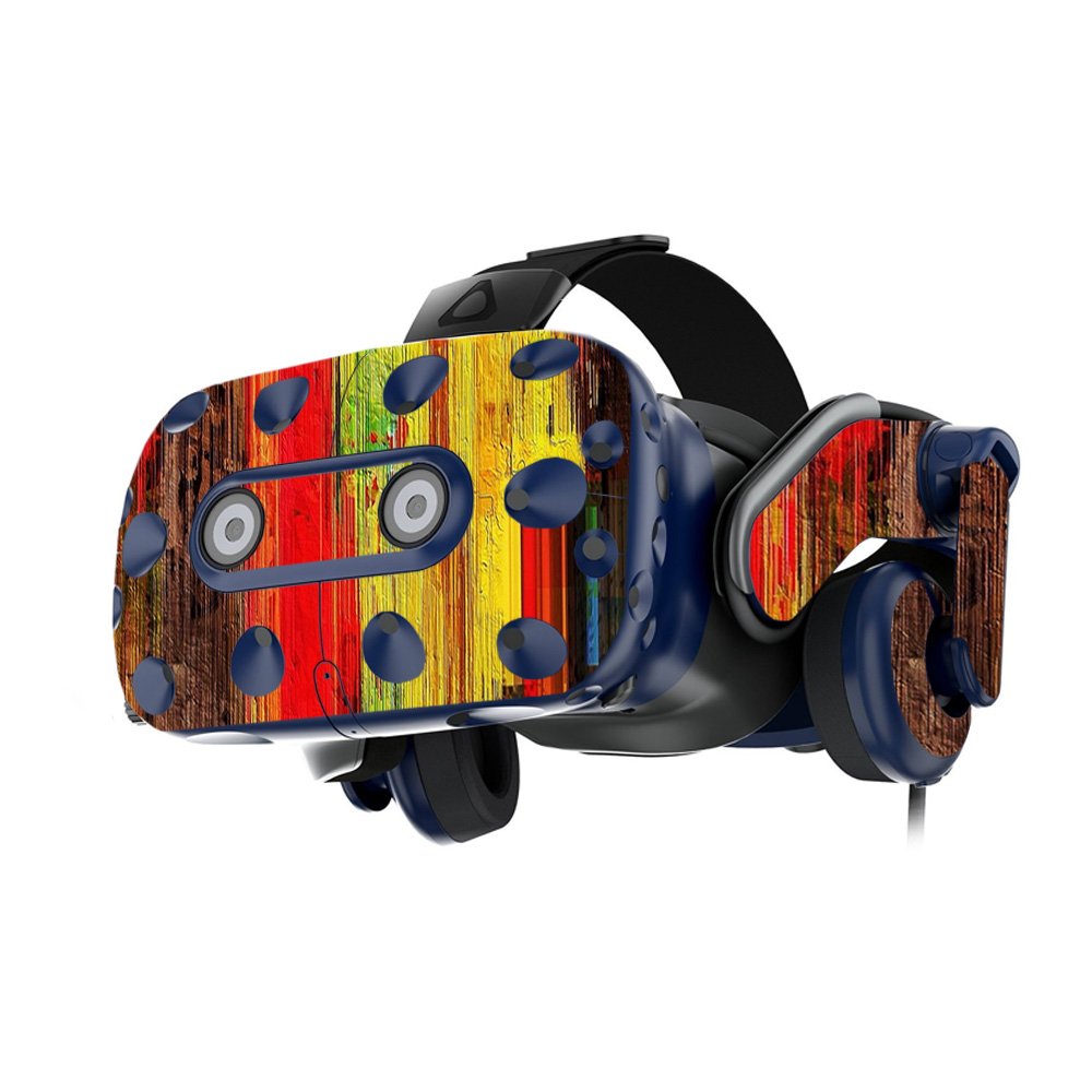 MightySkins Skin Compatible with HTC Vive Pro VR Headset - Painted Wood | Protective, Durable, and Unique Vinyl Decal wrap Cover | Easy to Apply, Remove, and Change Styles | Made in The USA
