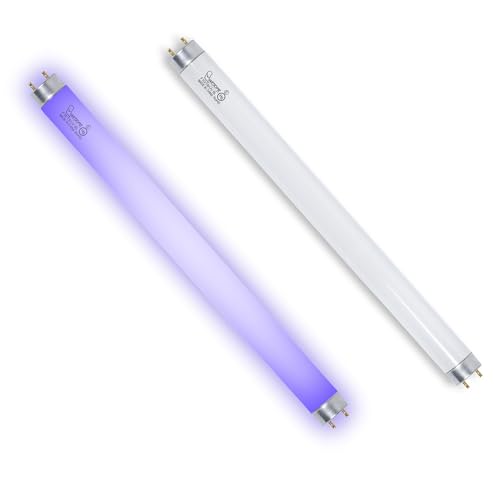 Wesome Lighting T8 F10W U/V BL Replacement Bulbs, 13 Inch Fluorescent Tube for 20W Device, Black Light Bulbs, 365-nm, G13 Base Fluorescent Bulbs, 2 Pack