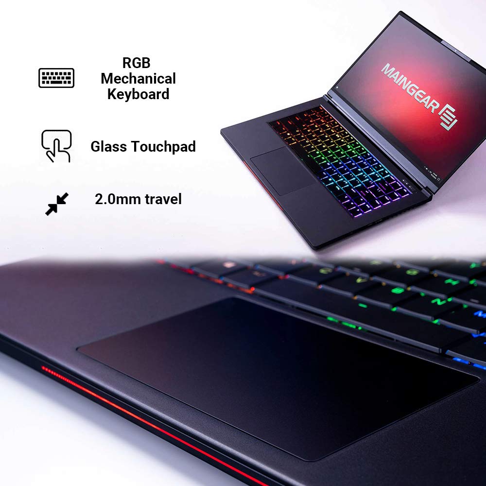 MAINGEAR Element 15.6 FHD 144Hz Gaming Laptop Notebook PC Intel Core i7-9750H 2.6GHz GeForce RTX 2070 MAX-Q 8GB GDDR6, 32GB DDR4-2666 Memory, 2TB NVME SSD, Windows 10 Pro, Thunderbolt 3, WiFi6