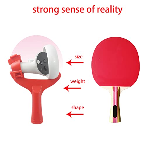 VR Controller Paddle Handle Table Tennis Racket Grip for Oculus Quest 2 VR Ping-Pong Accessories Highly Realistic Improve VR Experience