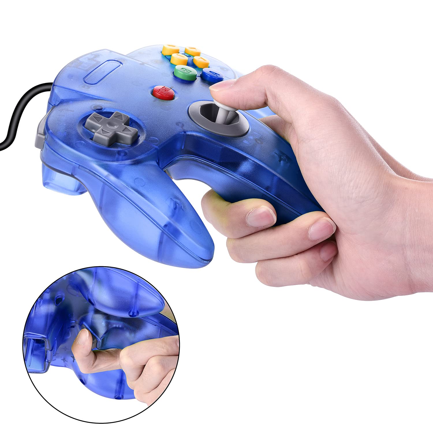 KIWITATA Classic N64 USB Controller, kiwitatá N64 Bit USB PC Wired Game Controller Gamepad for Windows PC & Mac Raspberry Pi Red