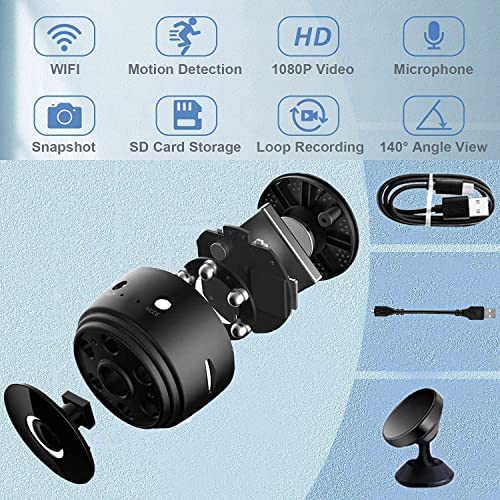 Shaopao Indoor Camera Security Wireless WiFi Cmaera HD1080P Portable Surveillance Outdoor Camera Security Application Remote View, Motion Detection