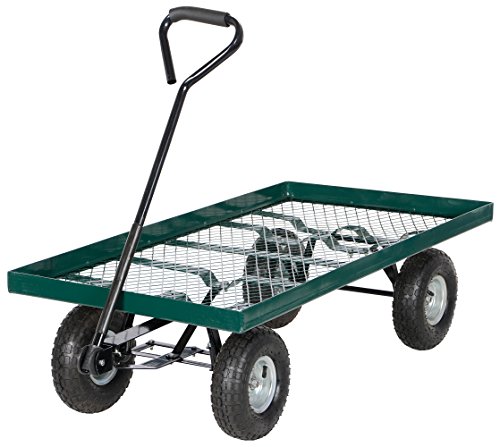 Vestil LSC-2448-PT Steel Service Cart, Pneumatic Wheels, 500 lbs Load Capacity, 36" Height, 51" Length X 24" Width