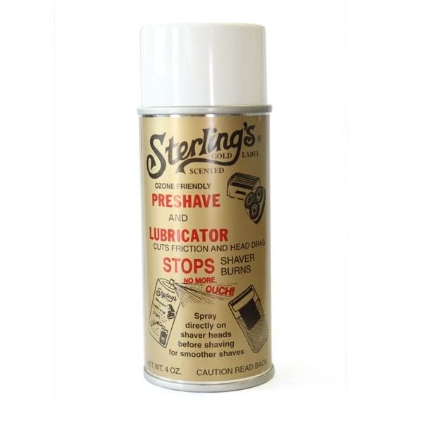 Sterling's Gold Label Preshave and Lubricator Spray for All Electric Shavers