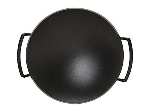 Le Creuset Enameled Cast-Iron 14-1/4-Inch Wok with Glass Lid, Flame