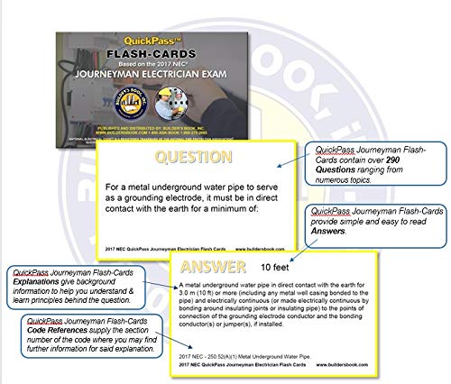Journeyman Electrician Exam 2017 NEC QuickPass Flash Cards