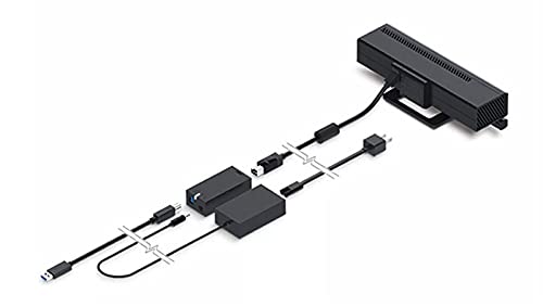 Kinect Adapter for Xbox One S /Xbox One X and PC Windows 8/8.1/10, Kinect 2.0 Sensor Power Supply AC Adapter Replacement Kit,USB 3.0 Windows PC Interactive APP Program Development