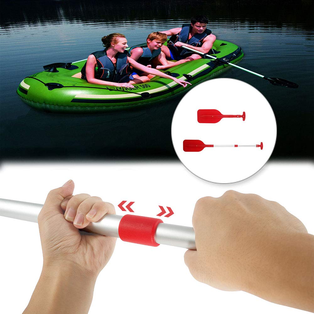 N/U 1Pcs Telescopic Paddle, Portable Collapsible Adjustable Aluminum Alloy Oar Floating Compact Emergency Telescopic Paddle (Red)