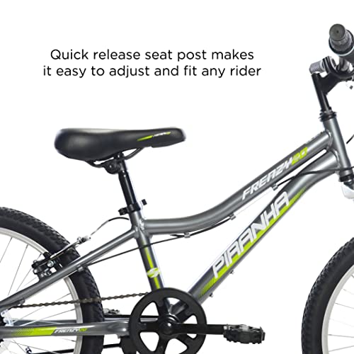 Piranha Frenzy 20 inch Kid's Bicycle, Slate Grey