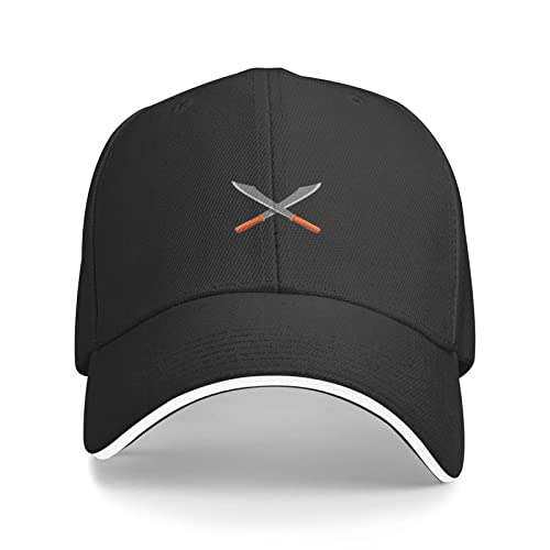 Pirate Ship Knife Hat for Men Women Casquette,Casual Sandwich Baseball Caps,Free Adjustment of Cap Size Black