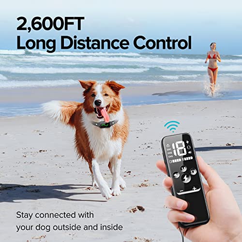 Vsezund Shock Collar, Training Collar with Remote for Small, Medium, Large Dogs with Vibration, Electric Shock, Beep, Security Lock, and Waterproof